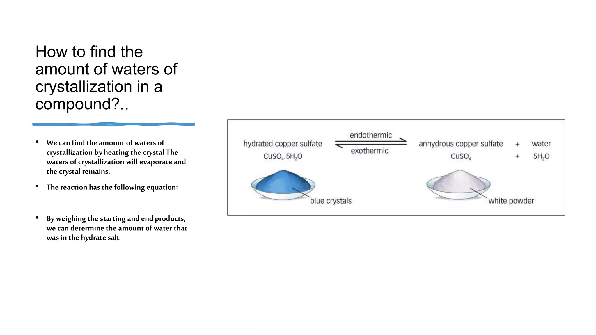 Waters of crystallization grade 10 | PPTX