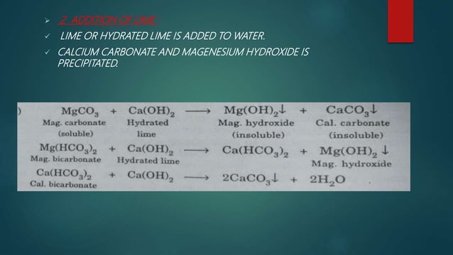 Water softening and hardness removal | PPTX | Chemistry | Science