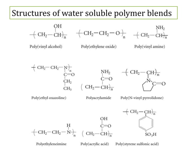 Water soluble polymer | PPT | Free download