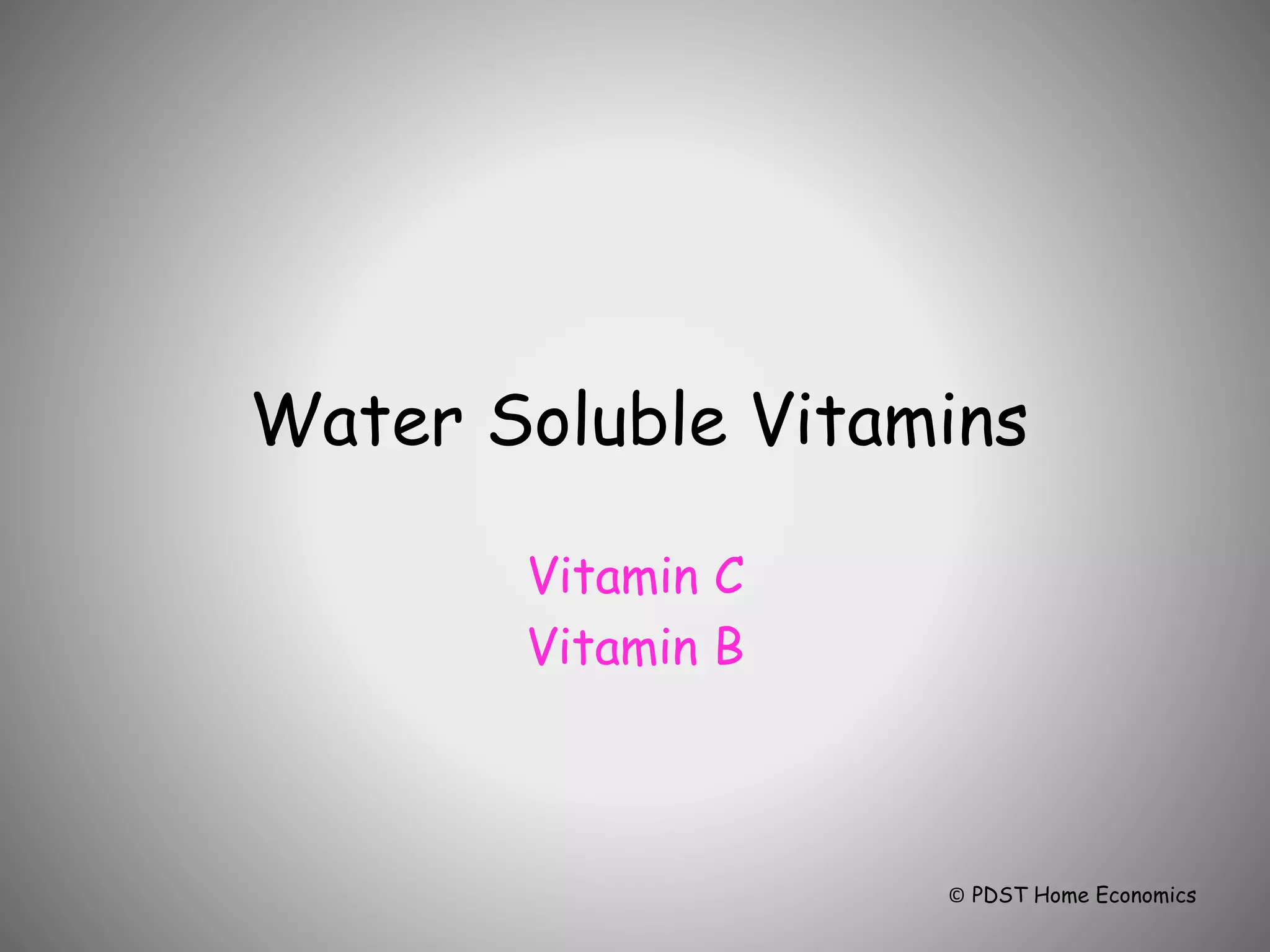 Water soluble vitamins | PPT