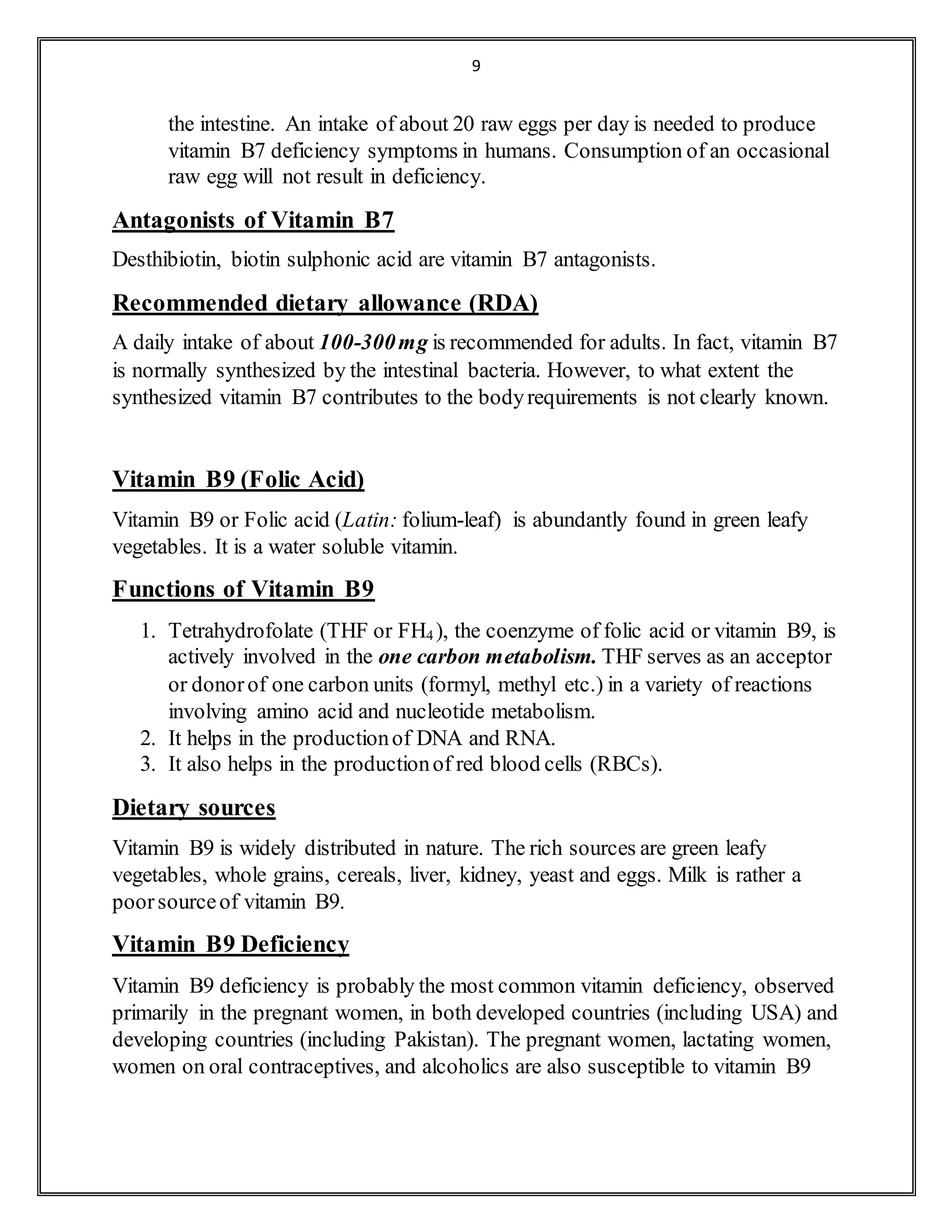 Water soluble vitamins written by Ashfaq Ahmad | DOCX