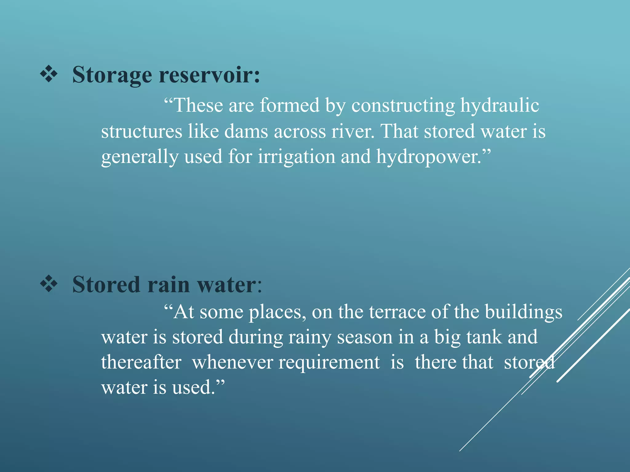 Water sources for environmental studies | PPTX