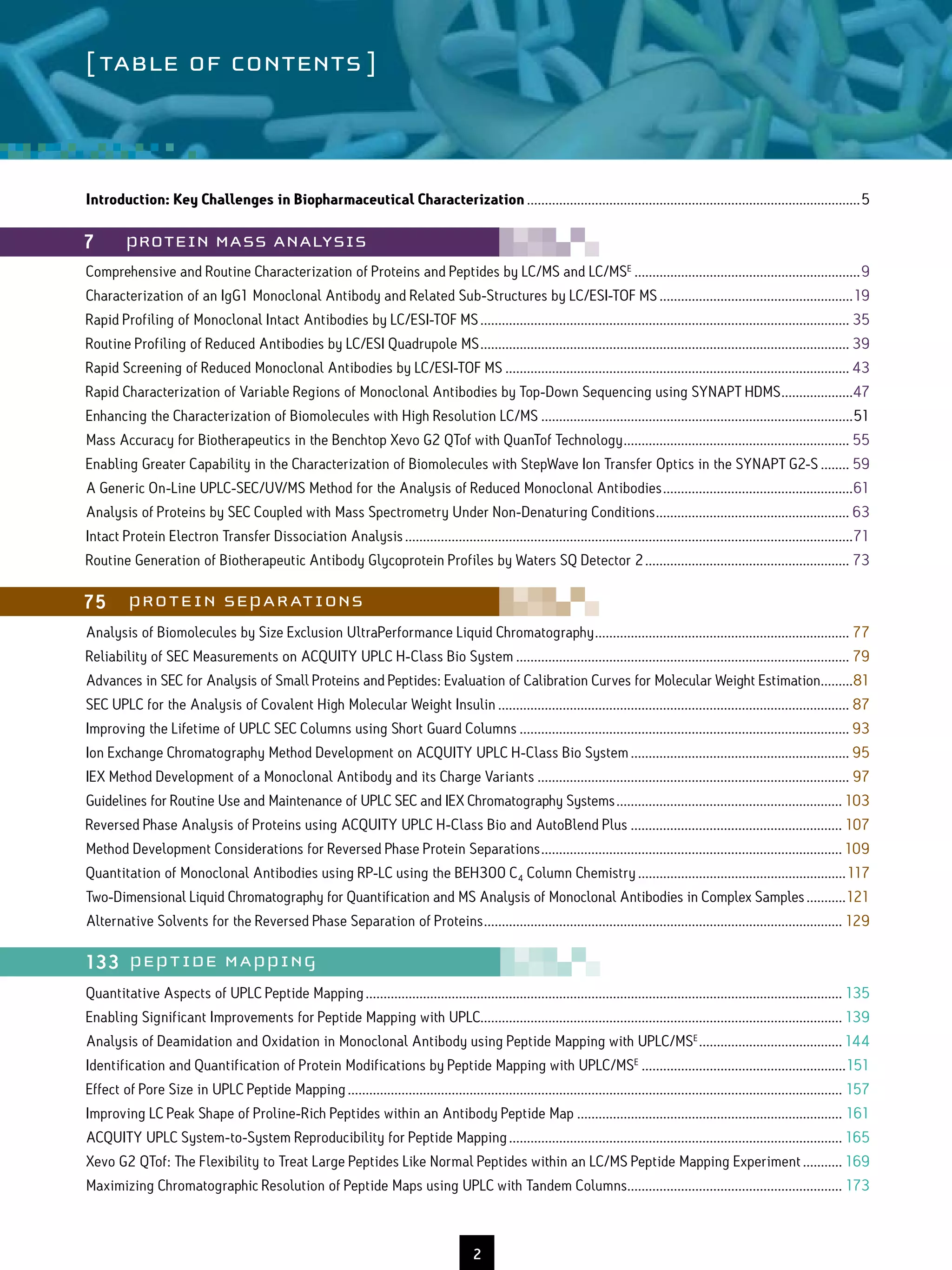 Waters protein therapeutics application proctocols | PDF