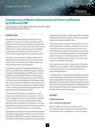 Waters protein therapeutics application proctocols | PDF