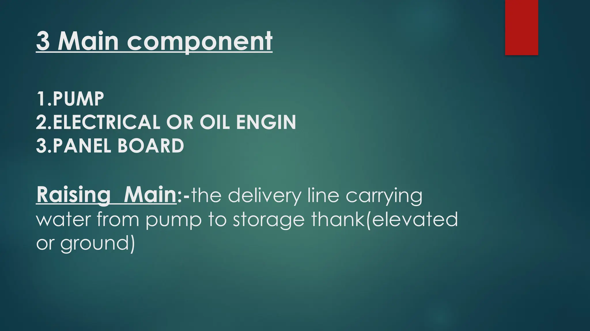 water supply system power point presentation | PPTX