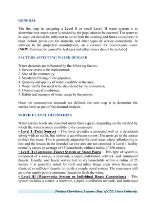 Water supply and pipe network | PDF