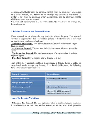 Water supply and pipe network | PDF