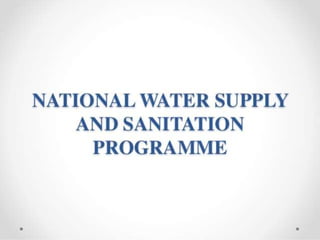 Water supply and sanitation program | PPT