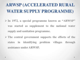 Water supply and sanitation program | PPTX