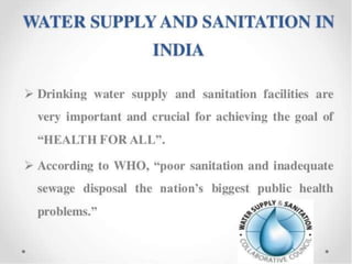 Water supply and sanitation program | PPTX