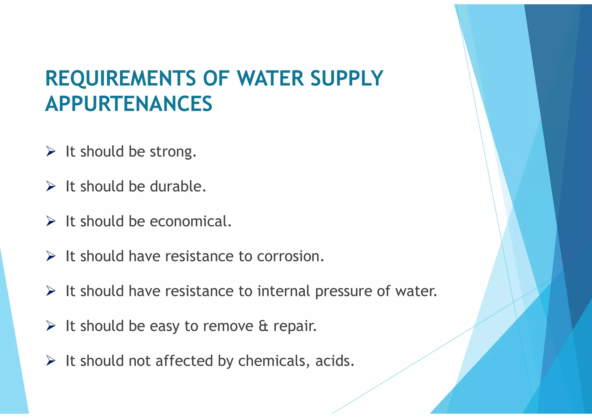 Water supply appurtenances | PDF
