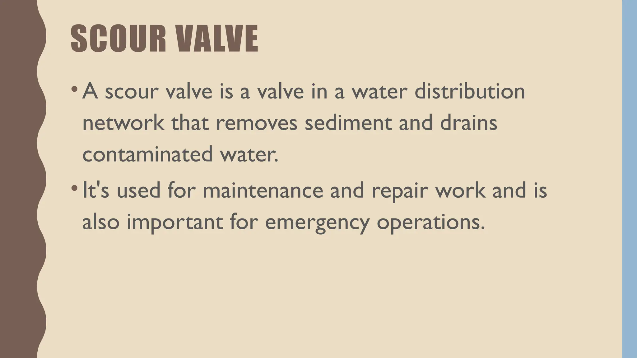 Water Supply Appurtenances used in water distribution system | PPTX