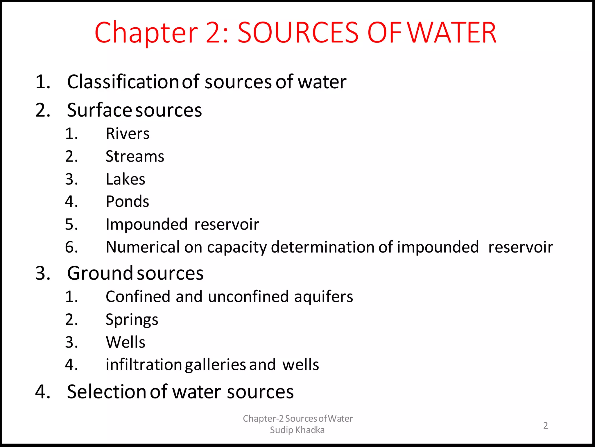 Water supply Engineering Notes by Sudip Khadka.pdf | Chemistry | Science