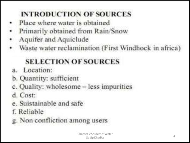 Water supply Engineering Notes by Sudip Khadka.pdf | Chemistry | Science