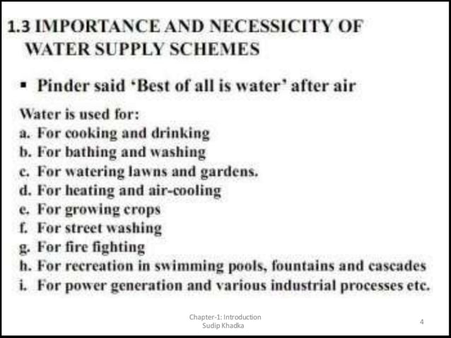 Water supply Engineering Notes by Sudip Khadka.pdf | Chemistry | Science