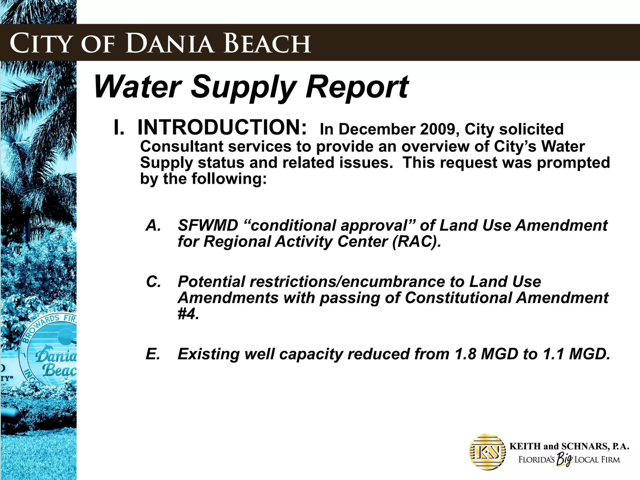 Water Supply Report | PPT