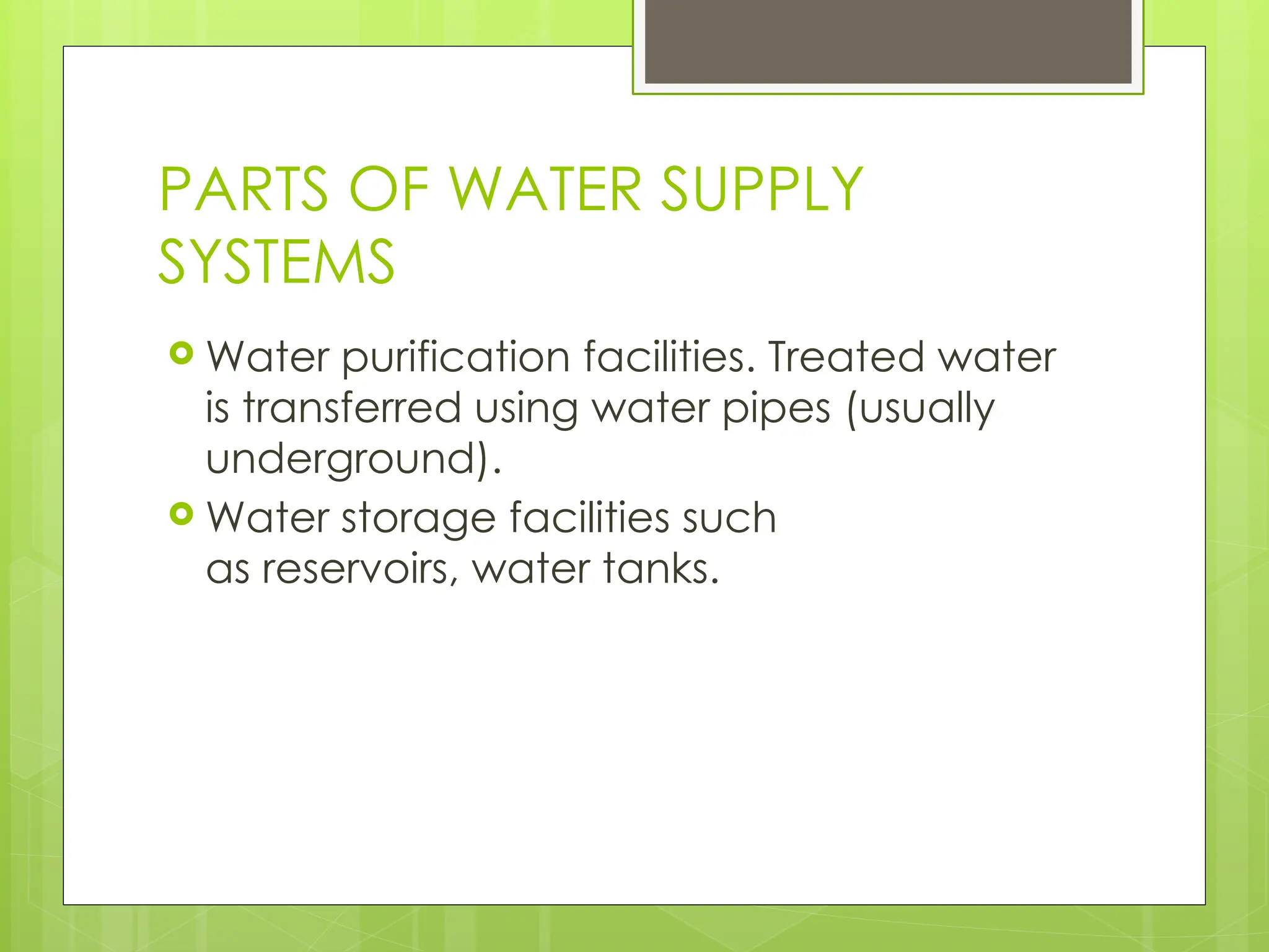 water_supply_system. a detailed presentation on water supply system | PPTX