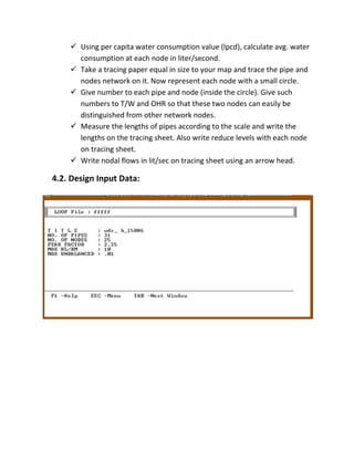 Water distribution system design report | DOCX