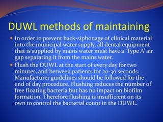 Dental water line system WDS | PPTX