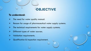 Water system validation. | PDF