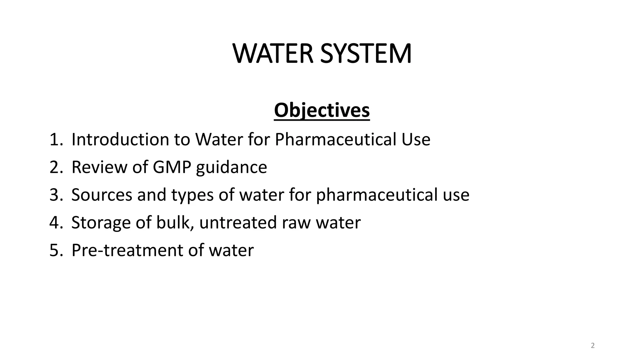 Water system | PPTX