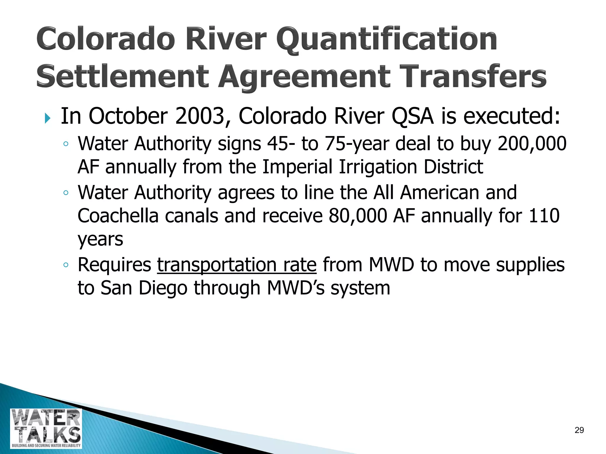 Water Talks: Emergency Storage Project | PDF