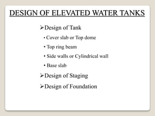 Flat bottom Overhead Water tank | PPTX