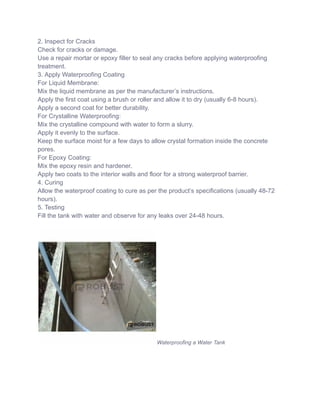 waterproofing for water tank ........... | PDF