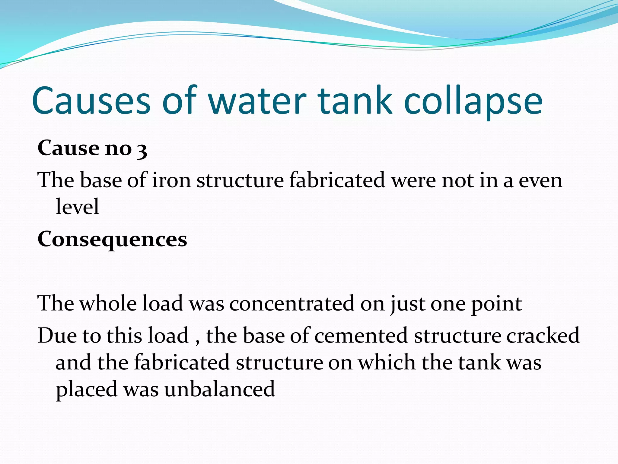 Water tank collapse findings | PDF