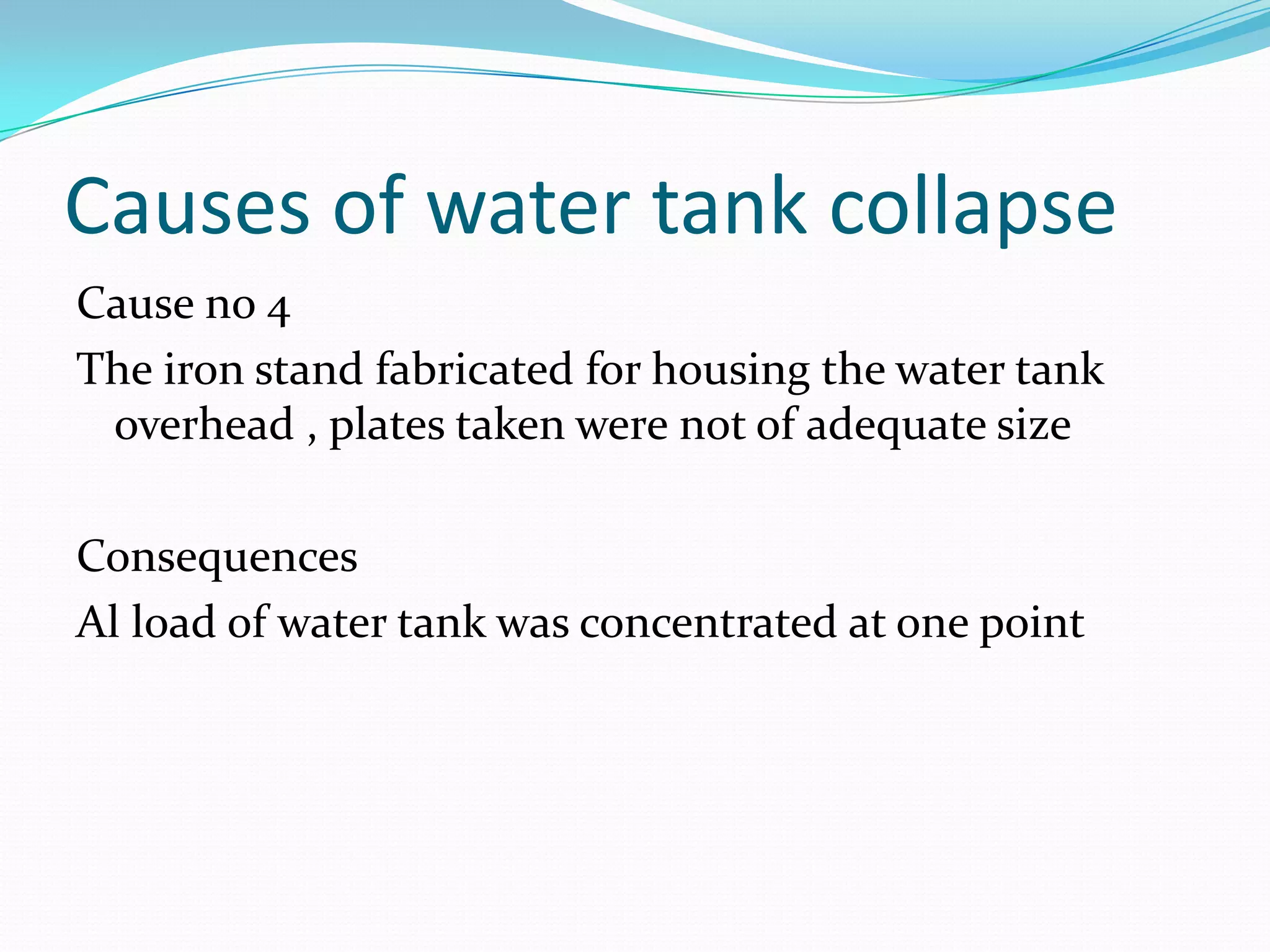 Water tank collapse findings | PDF