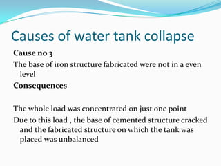 Water tank collapse findings | PDF