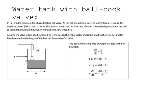 Water Tank Model and Feedback Equation.pptx