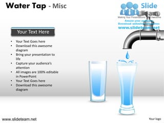 Water tap wastage of water conservation misc powerpoint presentation ...