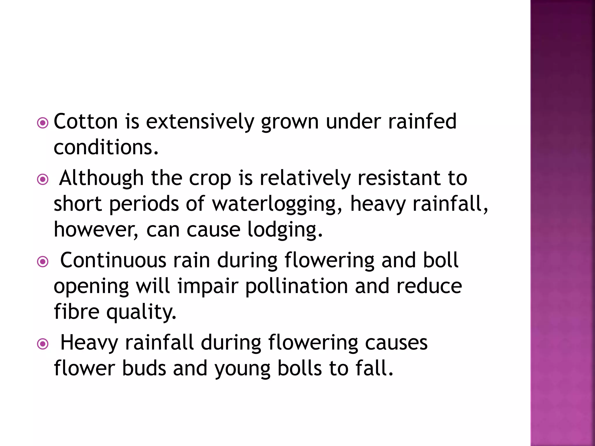 Water management in cotton presentation | PPTX