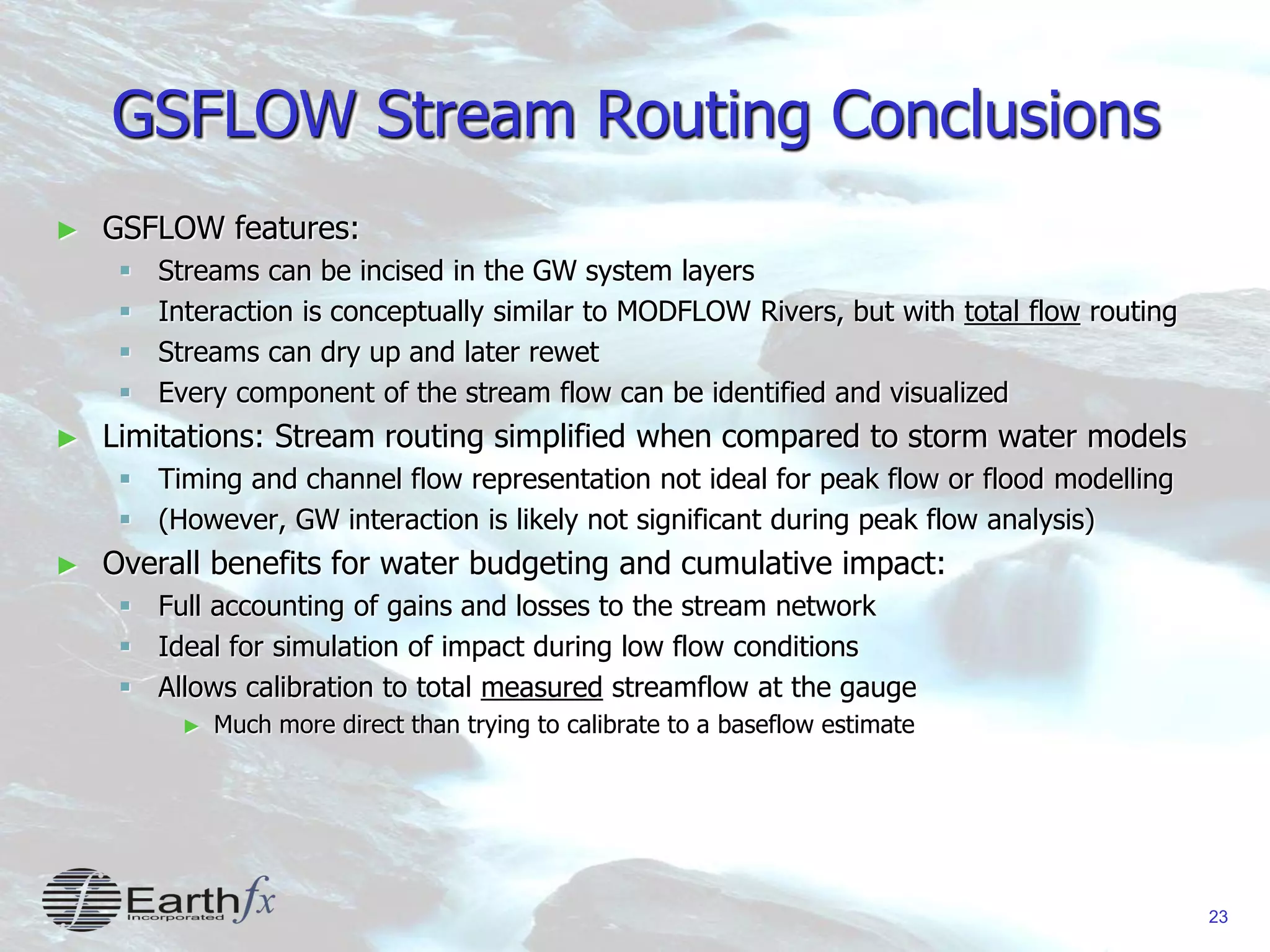 Integrated Surface Water and Groundwater Interaction Modelling using ...