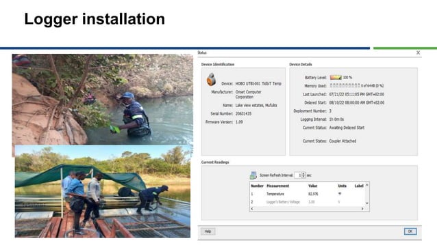 Water Temperature Monitoring using Field Sensors (Data Loggers) in the ...