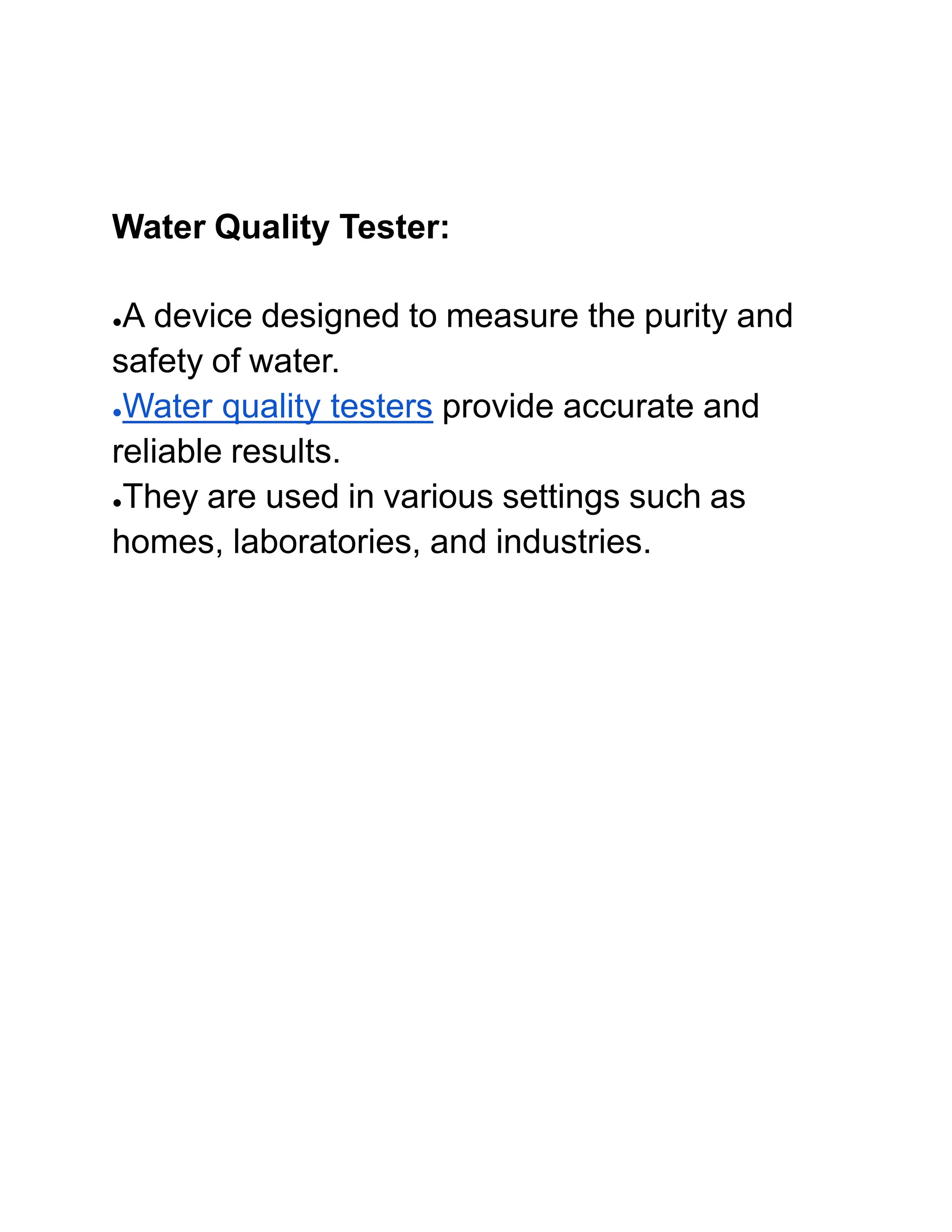 Water Tester - Ensuring Water Quality.ppt