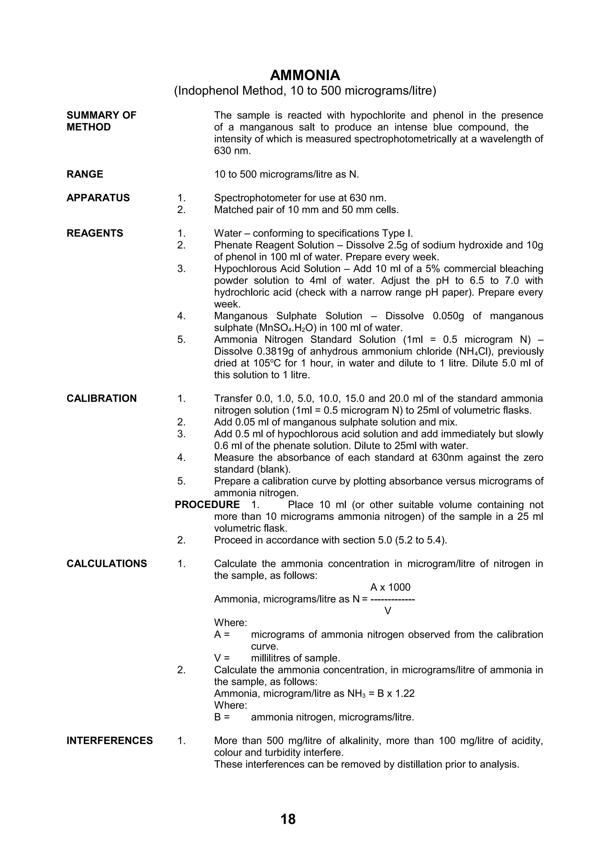 Water test methods | PDF