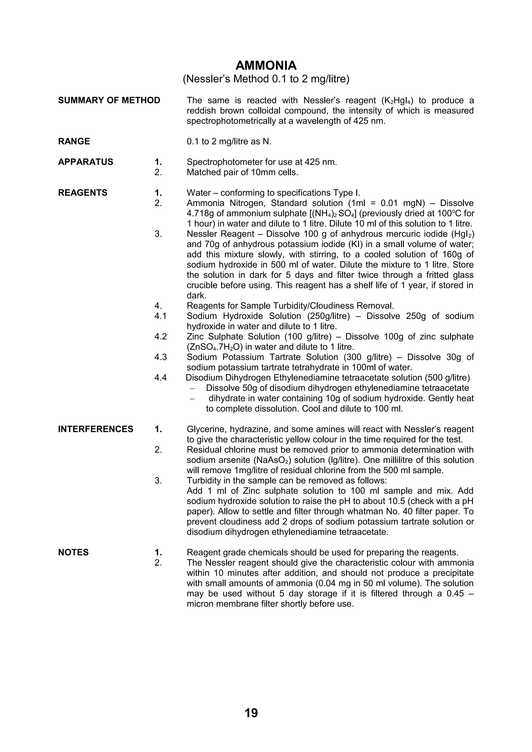 Water test methods | PDF