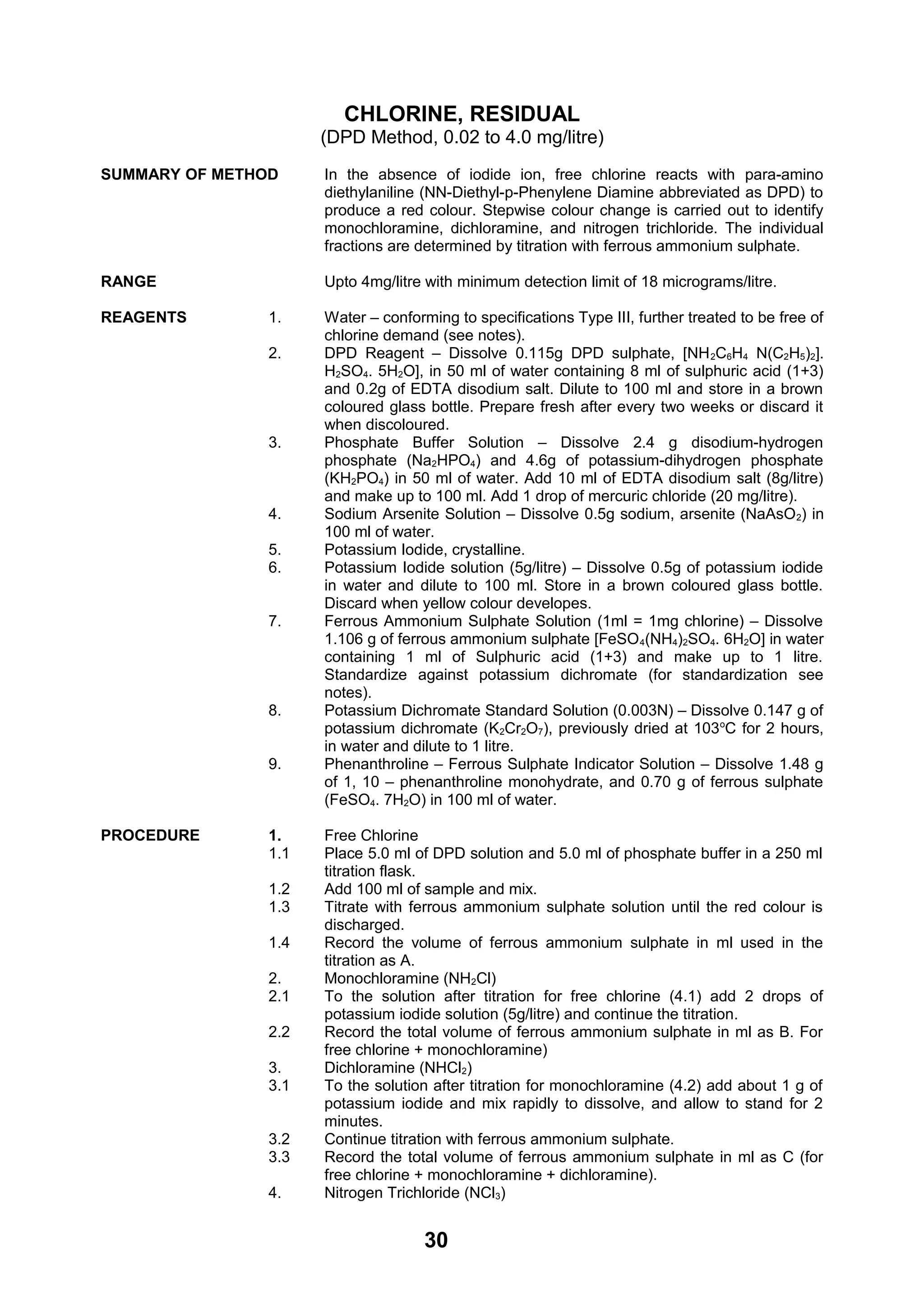 Water test methods | PDF