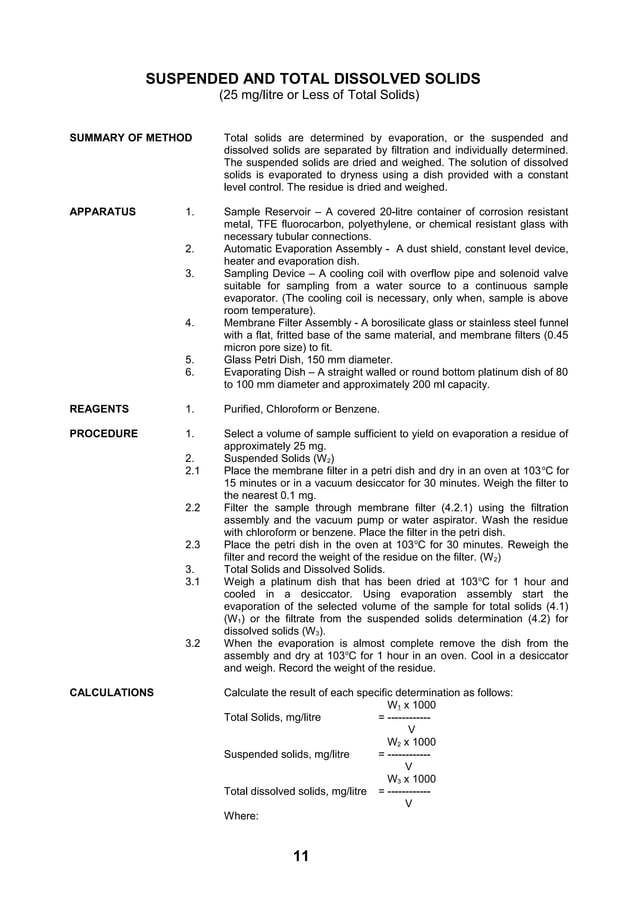 Water test methods | PDF