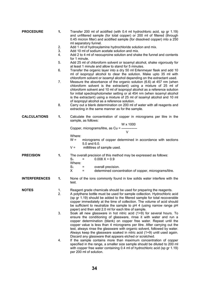 Water test methods | PDF