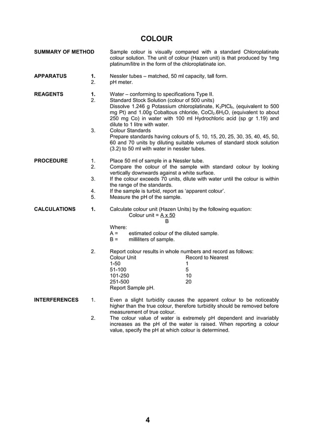 Water test methods | PDF