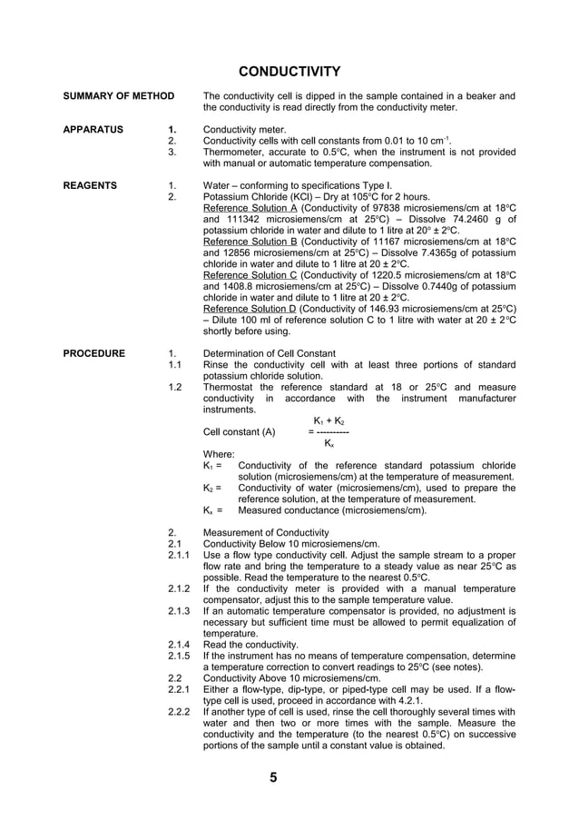 Water test methods | PDF