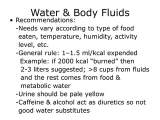 Water and Body Fluids Balance Osmolarity | PPT