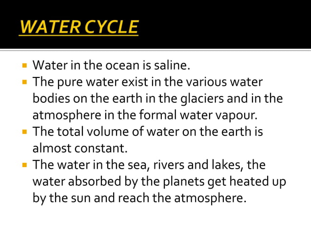 Water the elixir of life | PPTX