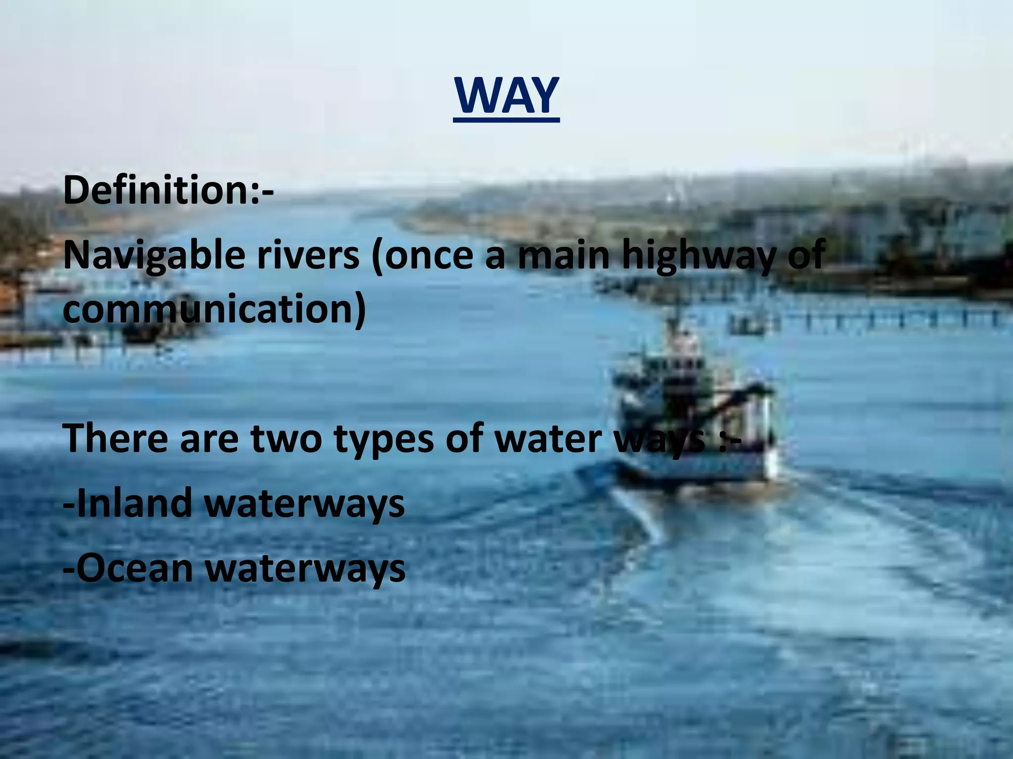 Water transportation | PPTX