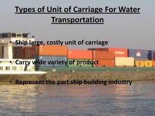 Water transportation | PPTX