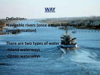 Types Of Water Transportation
