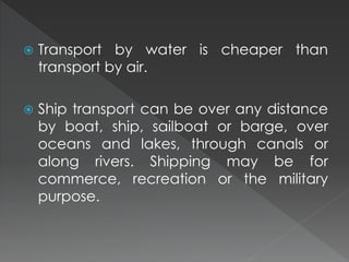Water Transportation | PPTX